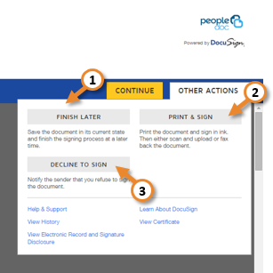 Sign a document via Docusign